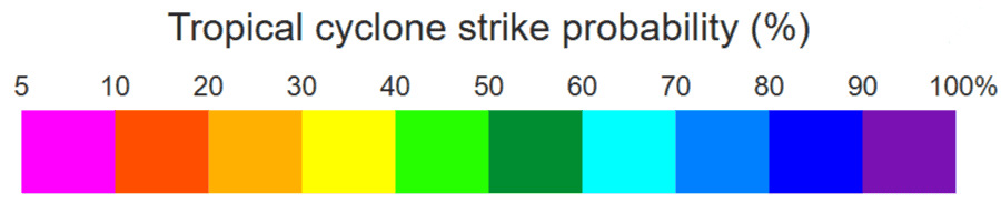 Tropical cyclone strike probability scale